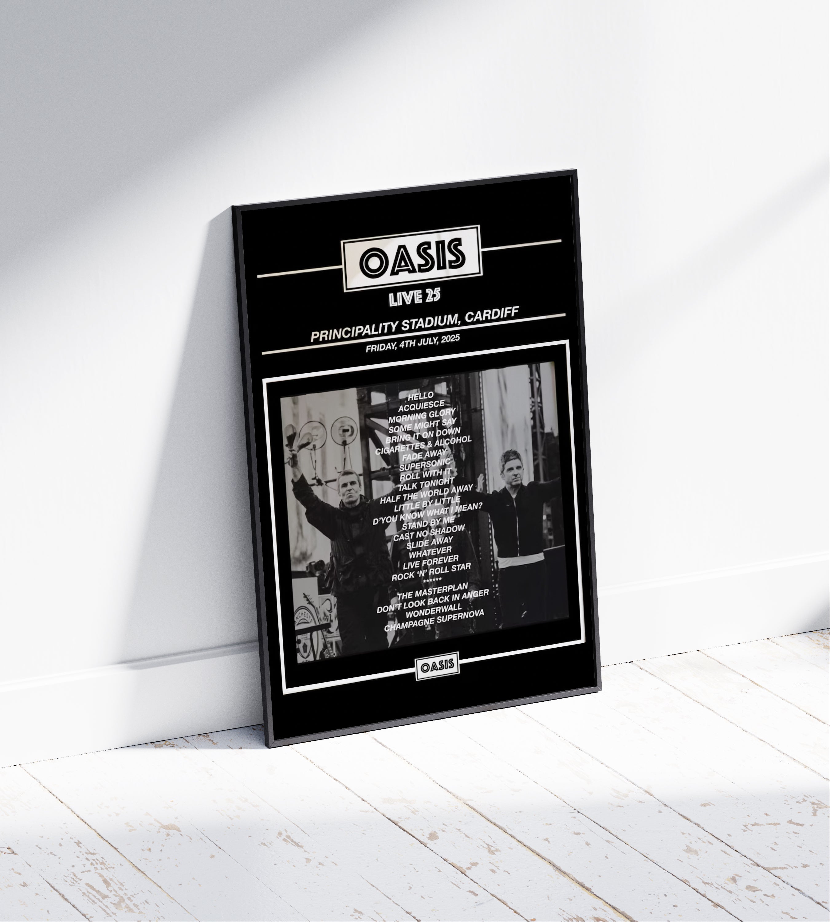 Oasis Live 'Cardiff 2025' Poster – 12POSTERS