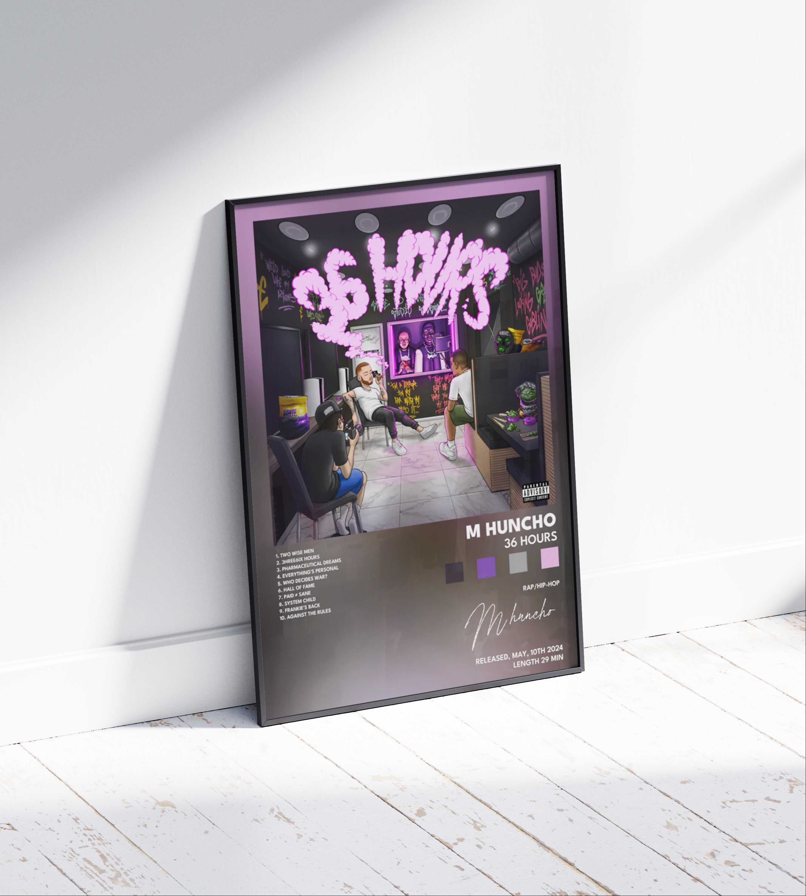 M Huncho '36 Hours' Album Poster – 12POSTERS
